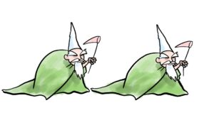 Tiny Green Mall Wizard – Caricatures Ireland by Allan Cavanagh